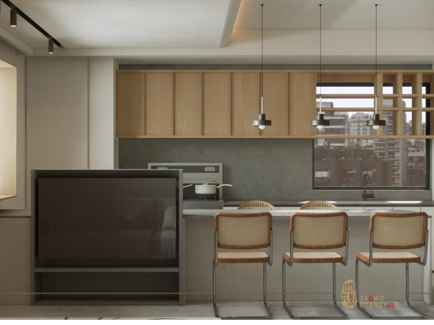 私宅，原木与现代简洁的结合_汪文華-站酷ZCOOL