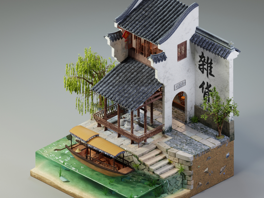 水乡 Water town_阿婵的有求必应屋-站酷ZCOOL