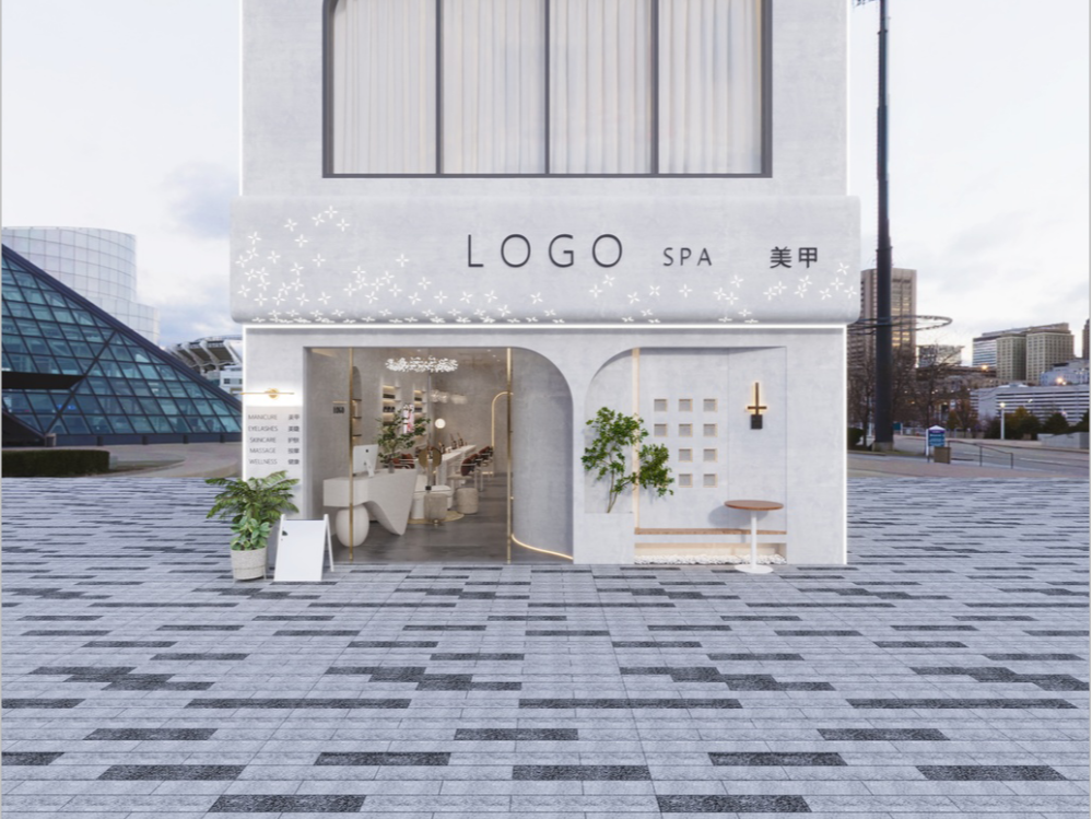 奶油极简美容院|医美SPA空间|寓意于形 情绪感知_孟西-站酷ZCOOL