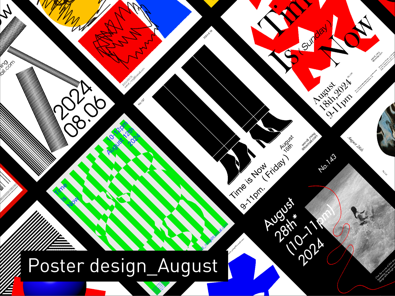 8月海报合集｜灵感｜版式_wendi_ming-站酷ZCOOL