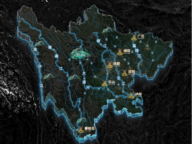四川水系地图_ani_-站酷ZCOOL