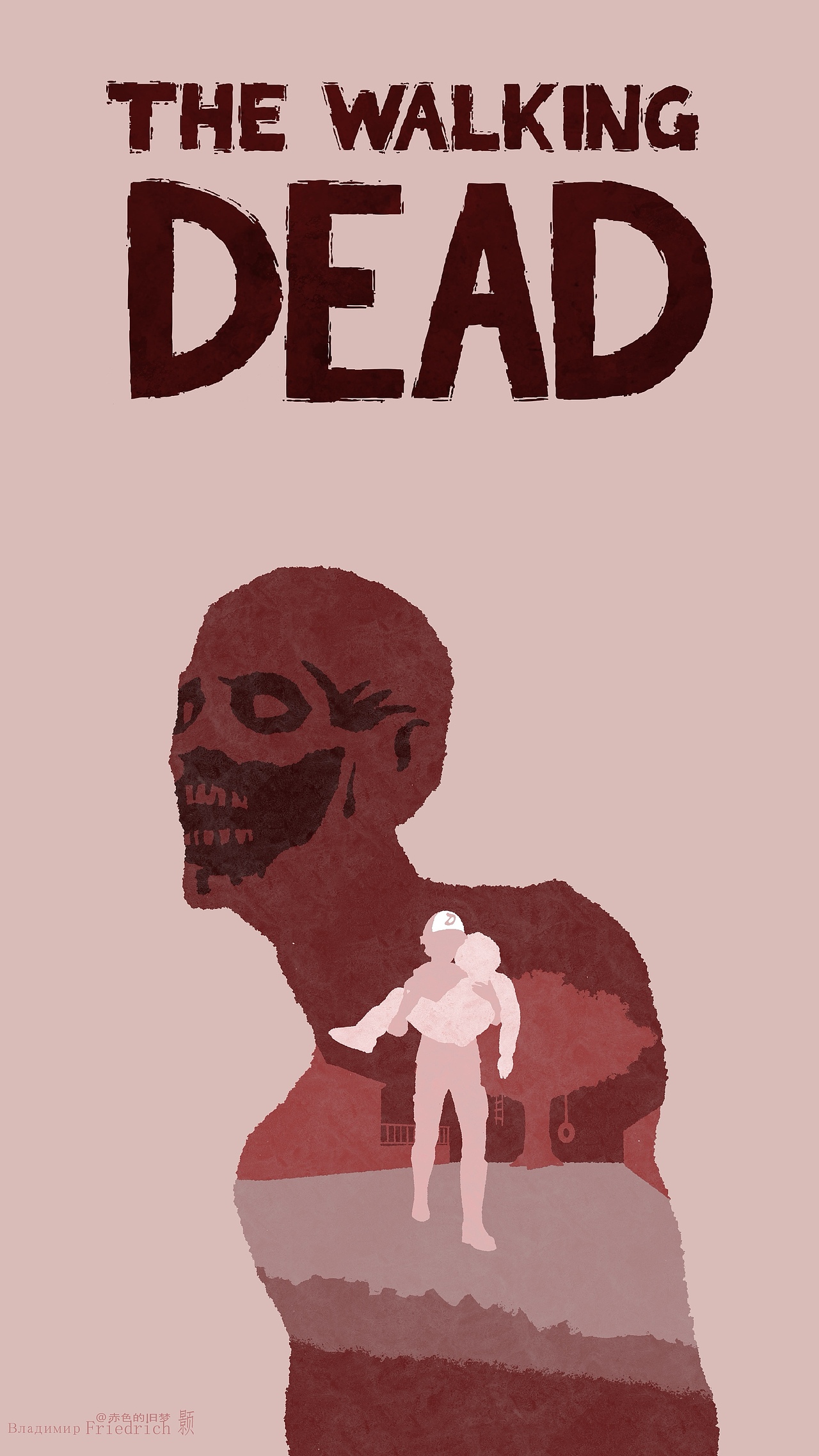 扁平风行尸走肉游戏壁纸_赤色的旧梦-站酷ZCOOL