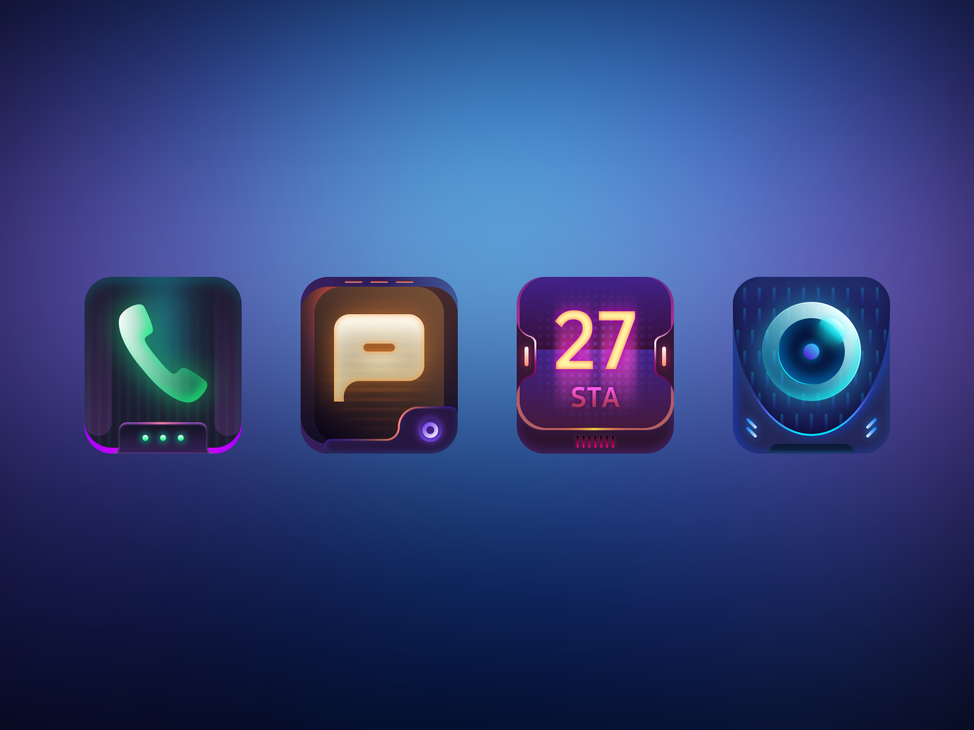 [即时设计]暗黑炫彩光感图标_Gillian吉莉安-站酷ZCOOL