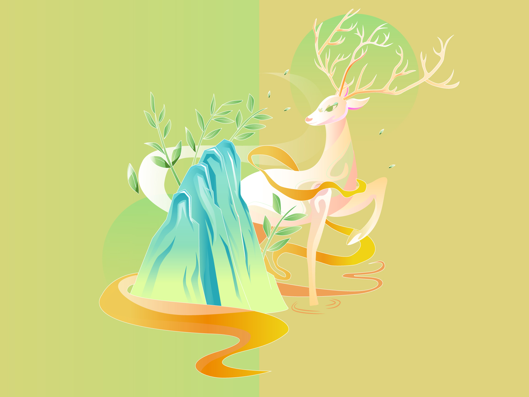 九色鹿_瑶瑶小P-站酷ZCOOL