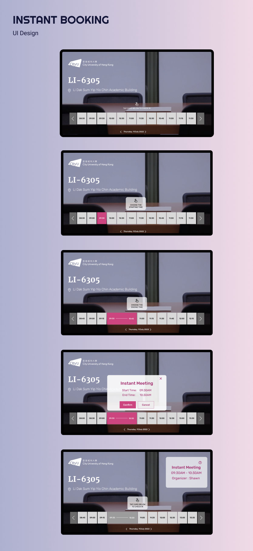 Instant Booking Pad端UI设计_Mi米宝-站酷ZCOOL