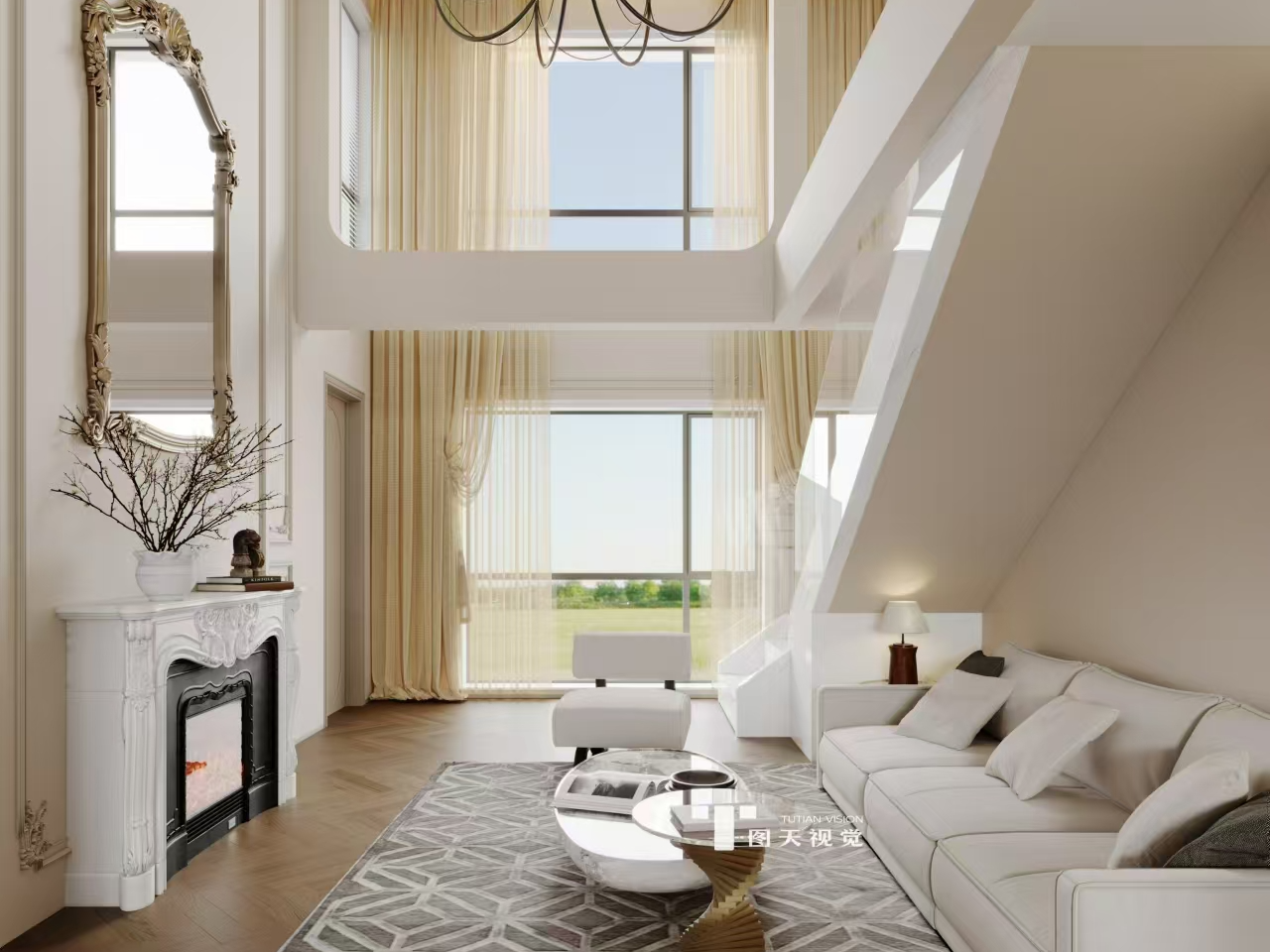 挑空别墅| _图天设计SUSU-站酷ZCOOL