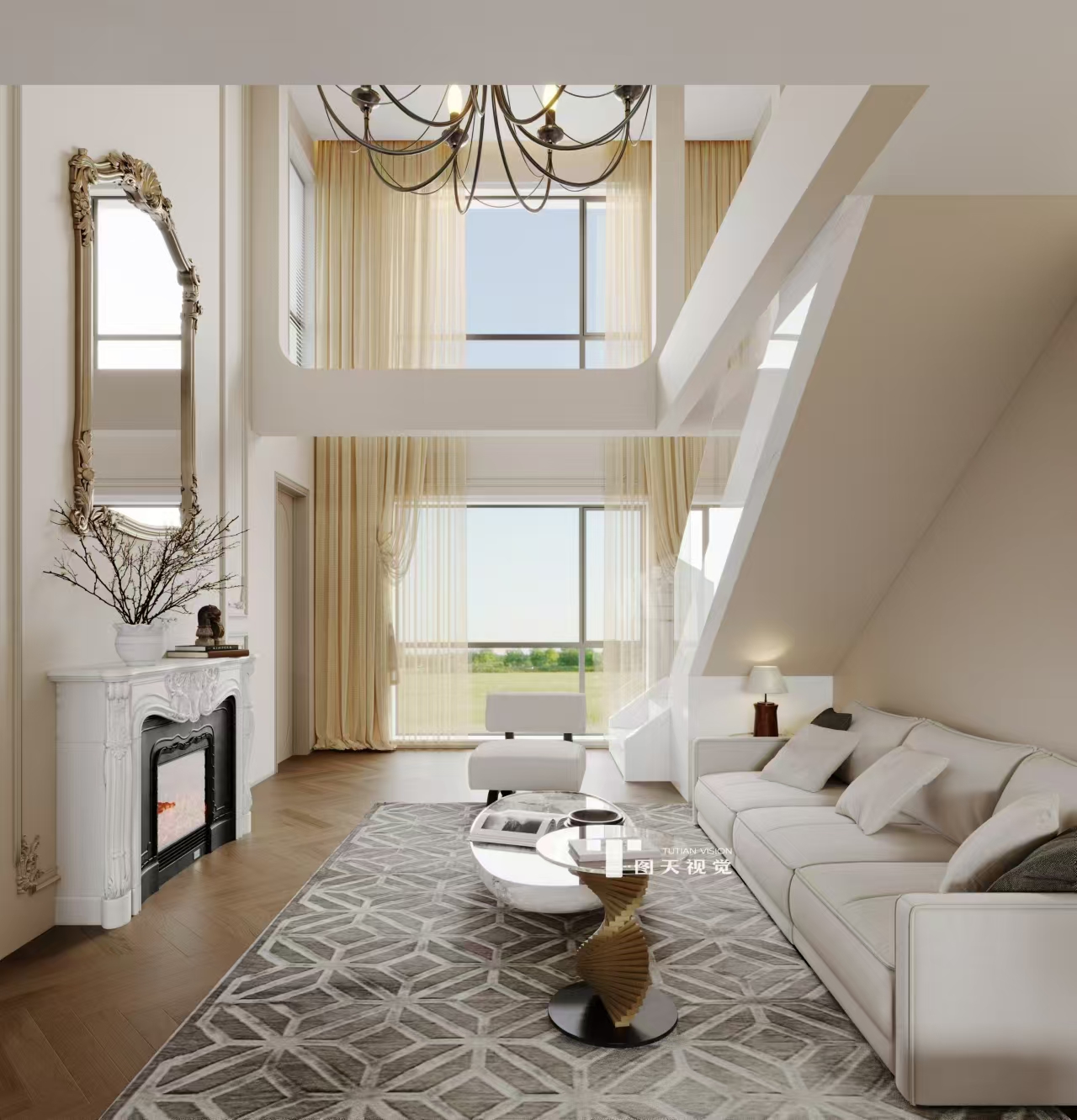 挑空别墅| _图天设计SUSU-站酷ZCOOL