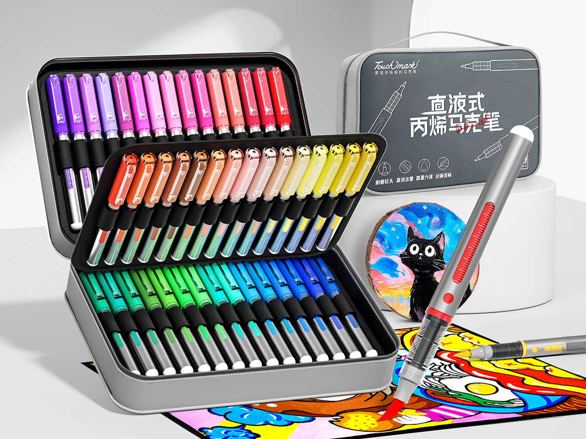 Touchmark | 直液式 丙烯马克笔详情页设计_qianze_sun-站酷ZCOOL