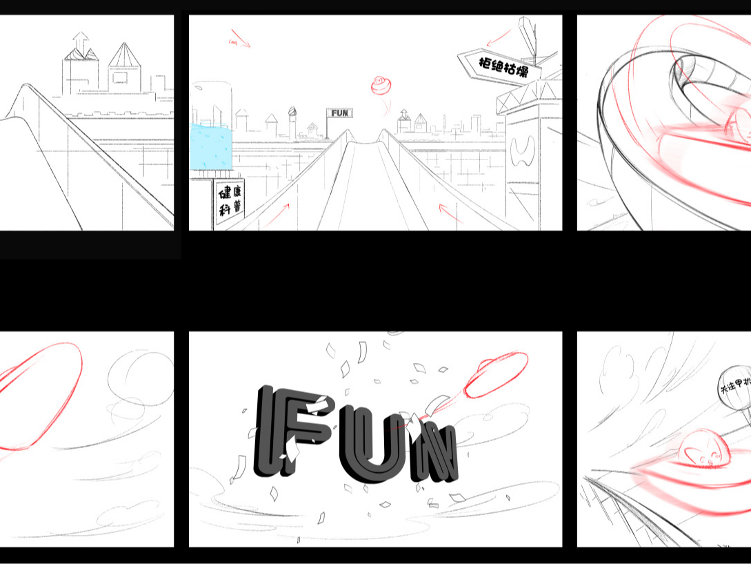 TVC创意广告分镜作品-FUN说甲状腺_蜘蛛鸟-站酷ZCOOL