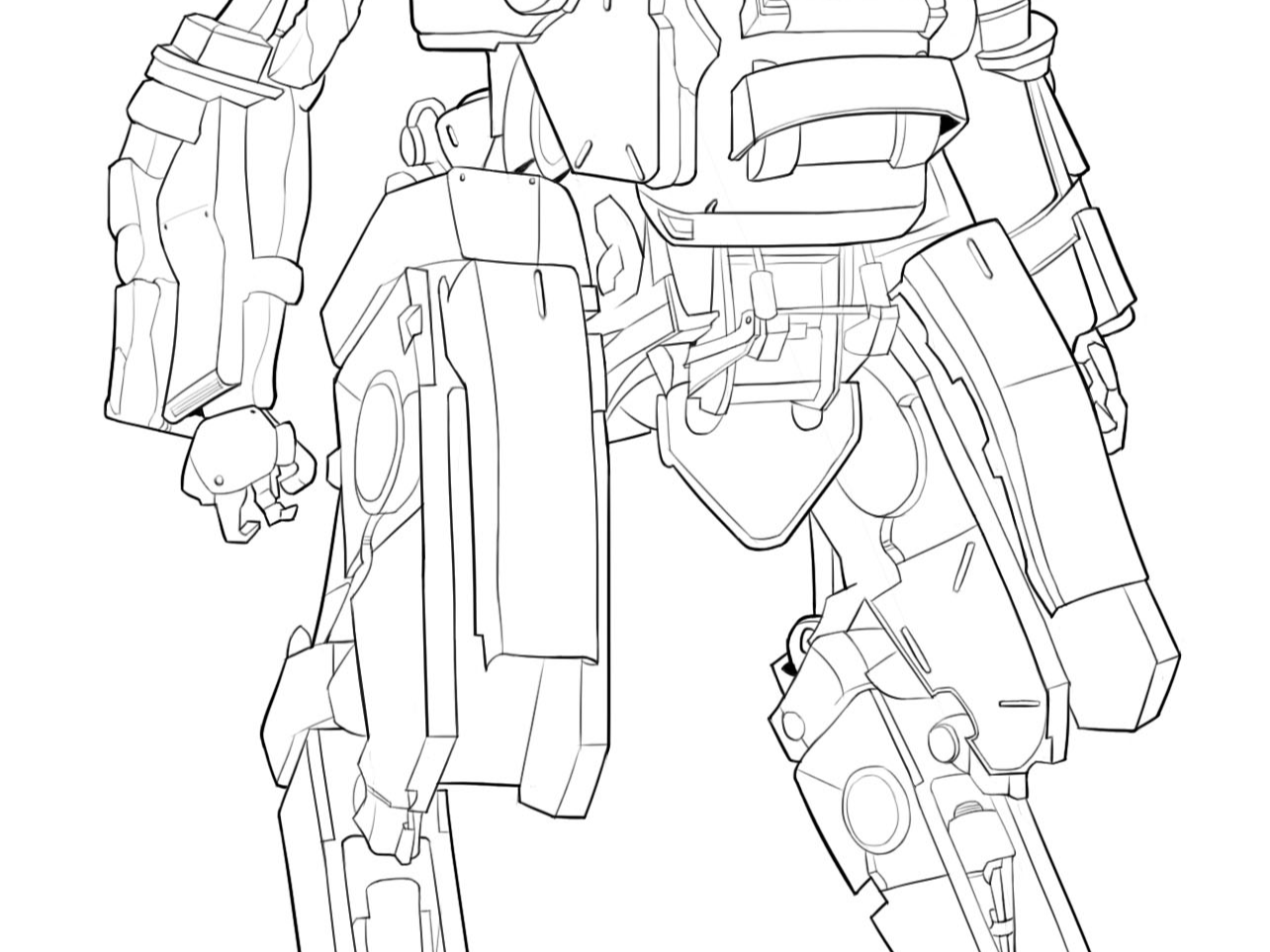 机甲线稿_Yana_王焰-站酷ZCOOL