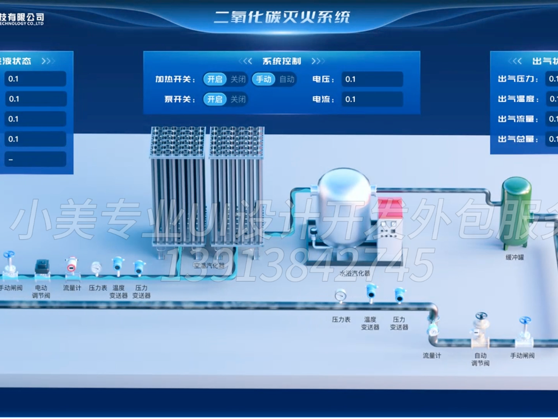 组态工艺流程数据可视化_小美UI设计工作室-站酷ZCOOL