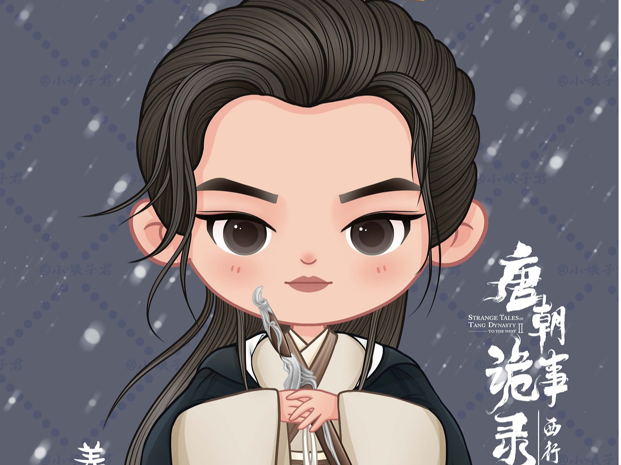 唐朝诡事录之男模_绾长发-站酷ZCOOL