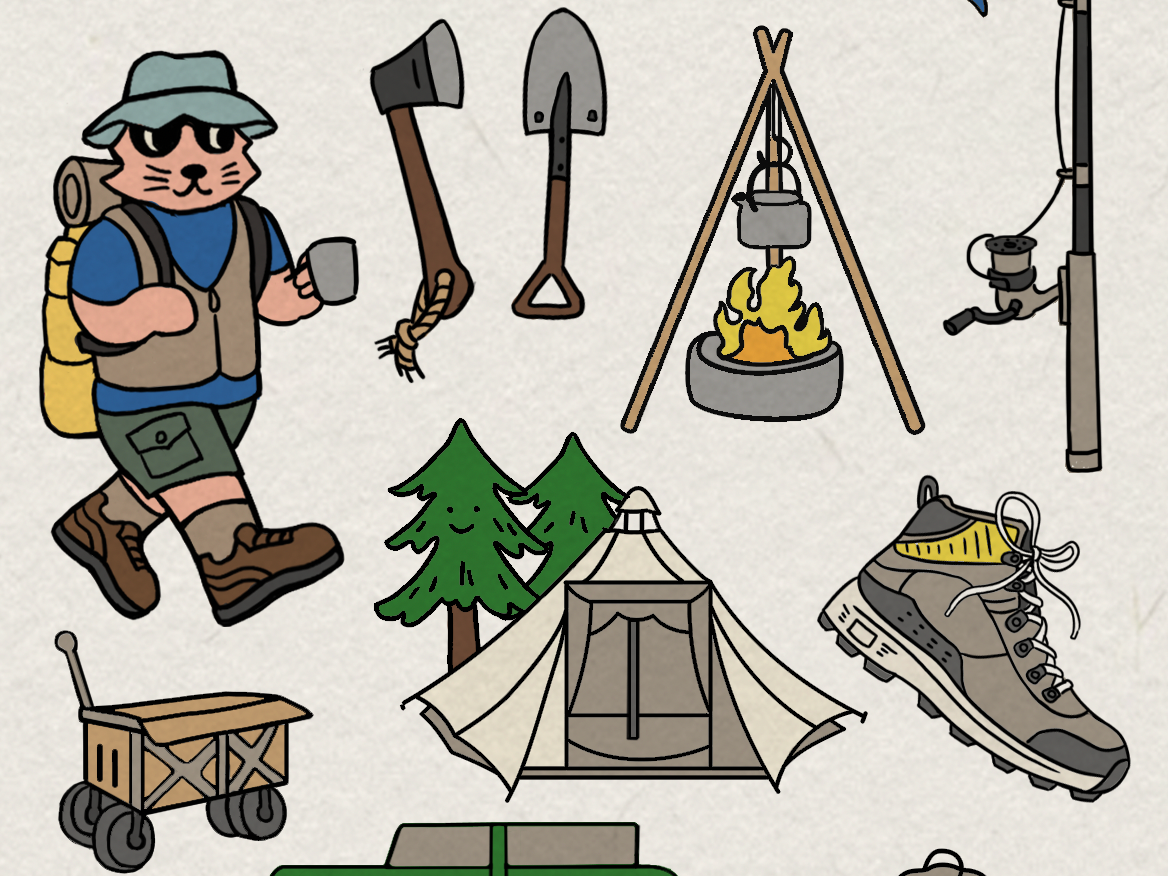 旷野露营装备_卢克猫Luke-站酷ZCOOL