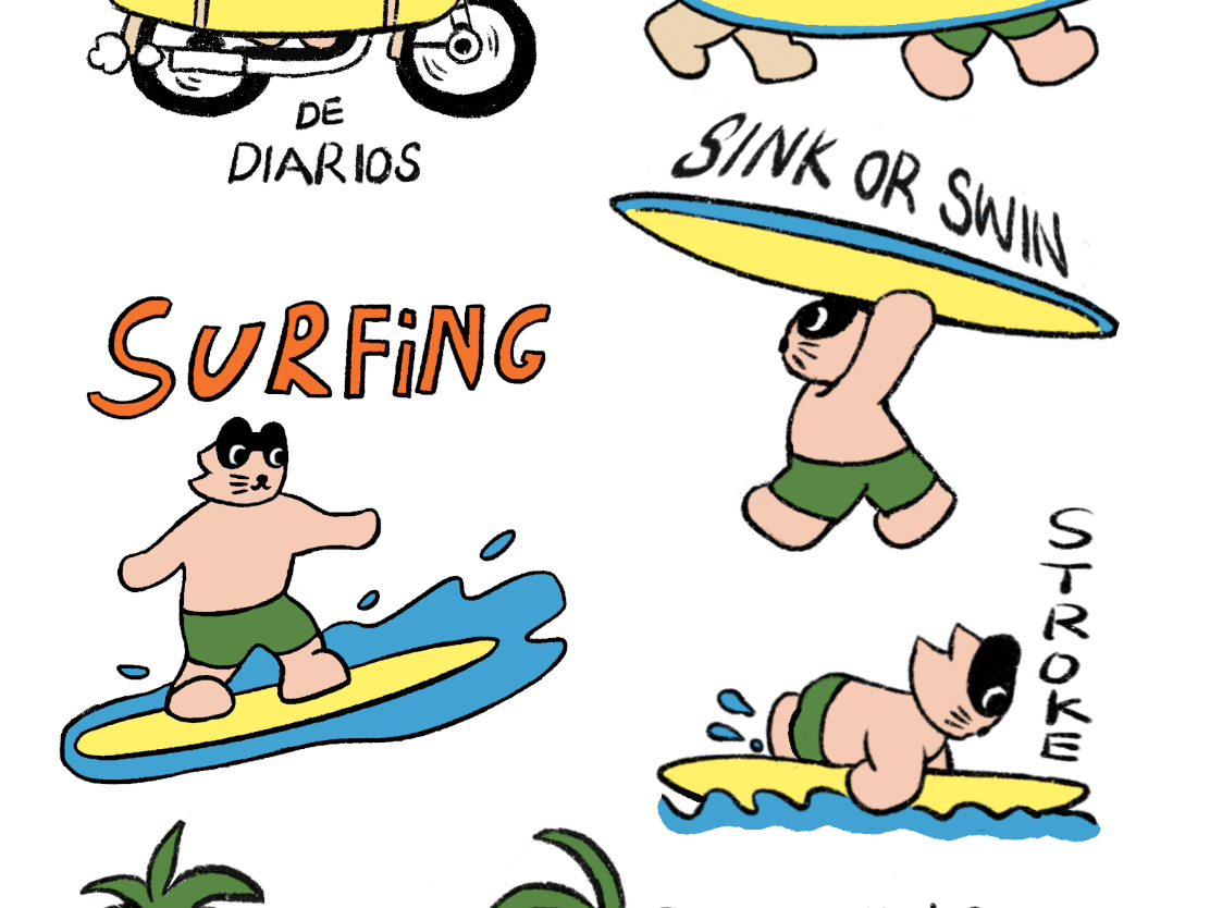 海边冲浪_卢克猫Luke-站酷ZCOOL