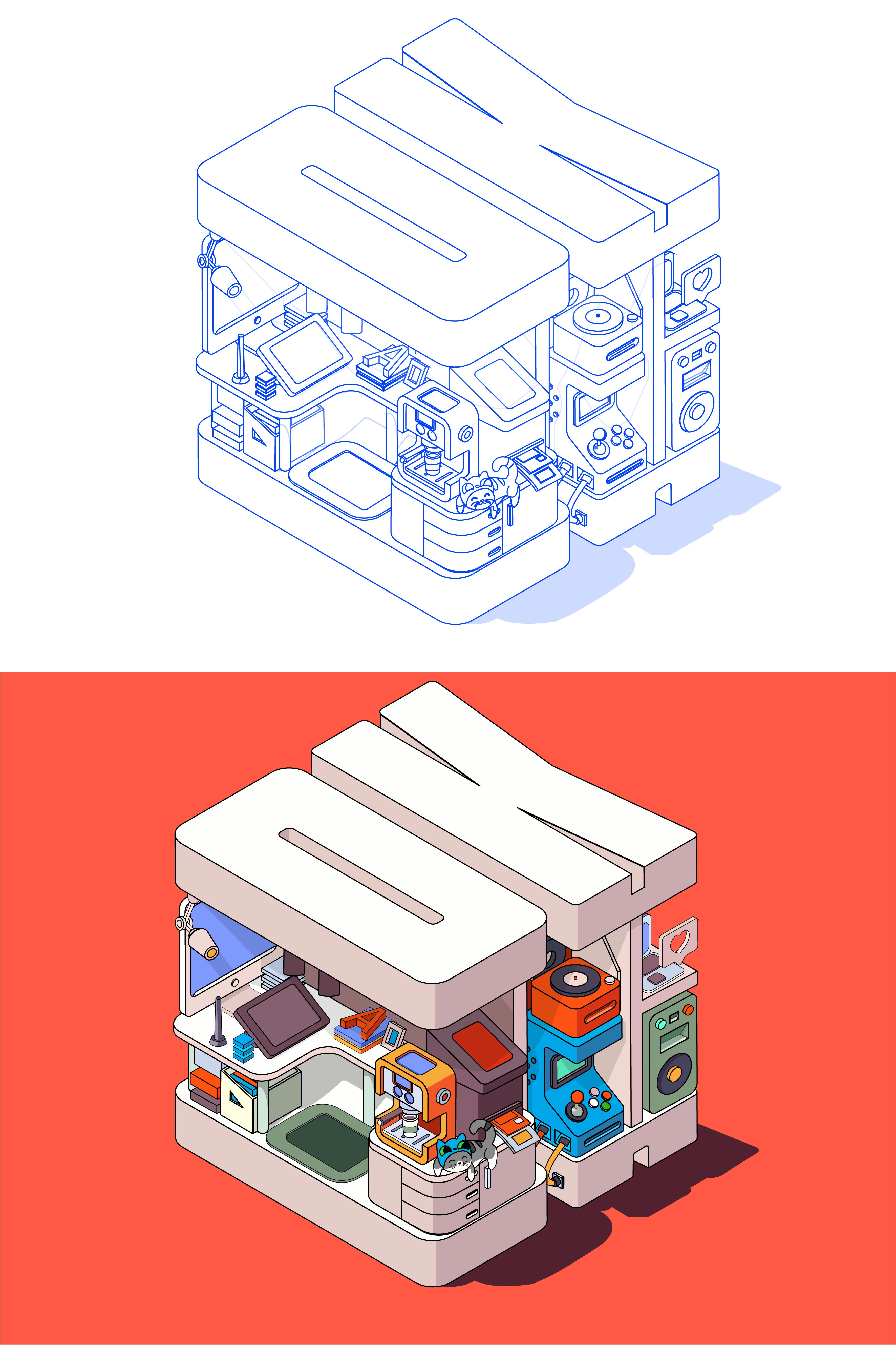 Ai 2.5D制作_欣欣pyx-站酷ZCOOL