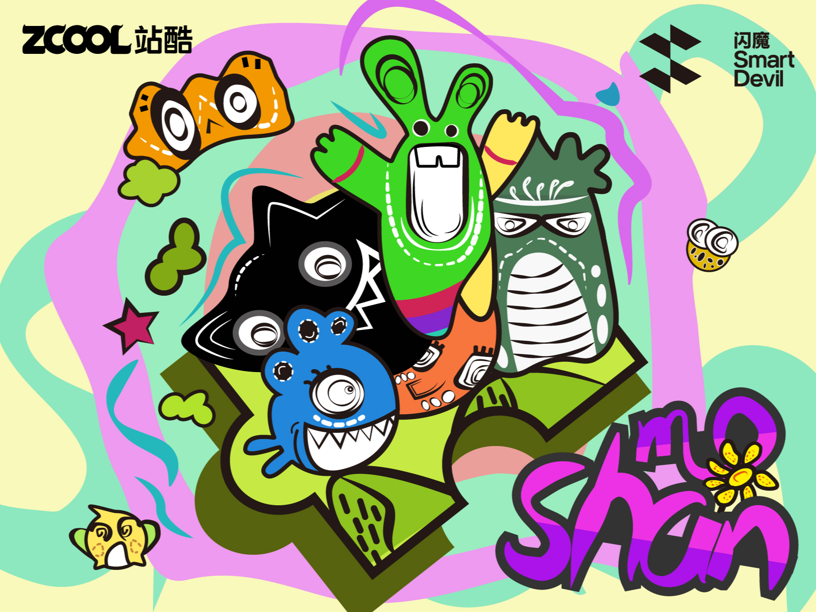 【闪魔】怪兽·拼图_枸q1-站酷ZCOOL