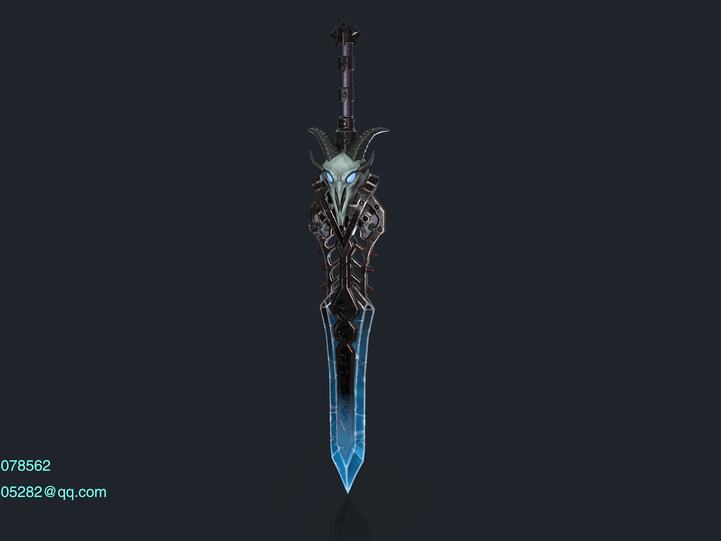 临摹作品_《魔兽世界》堕落王子之刃PBR流程3D模型_望繁星-站酷ZCOOL