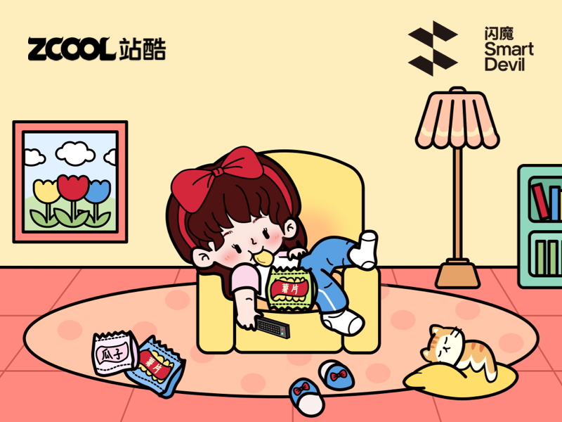 社畜请放松——-【厂妹白雪】| 手机壳_隔壁大婶Cherry-站酷ZCOOL