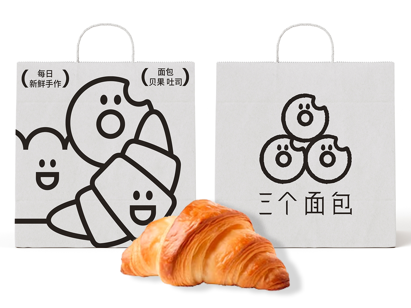 三个面包 | 烘焙品牌形象设计-94studio出品_94studio-站酷ZCOOL