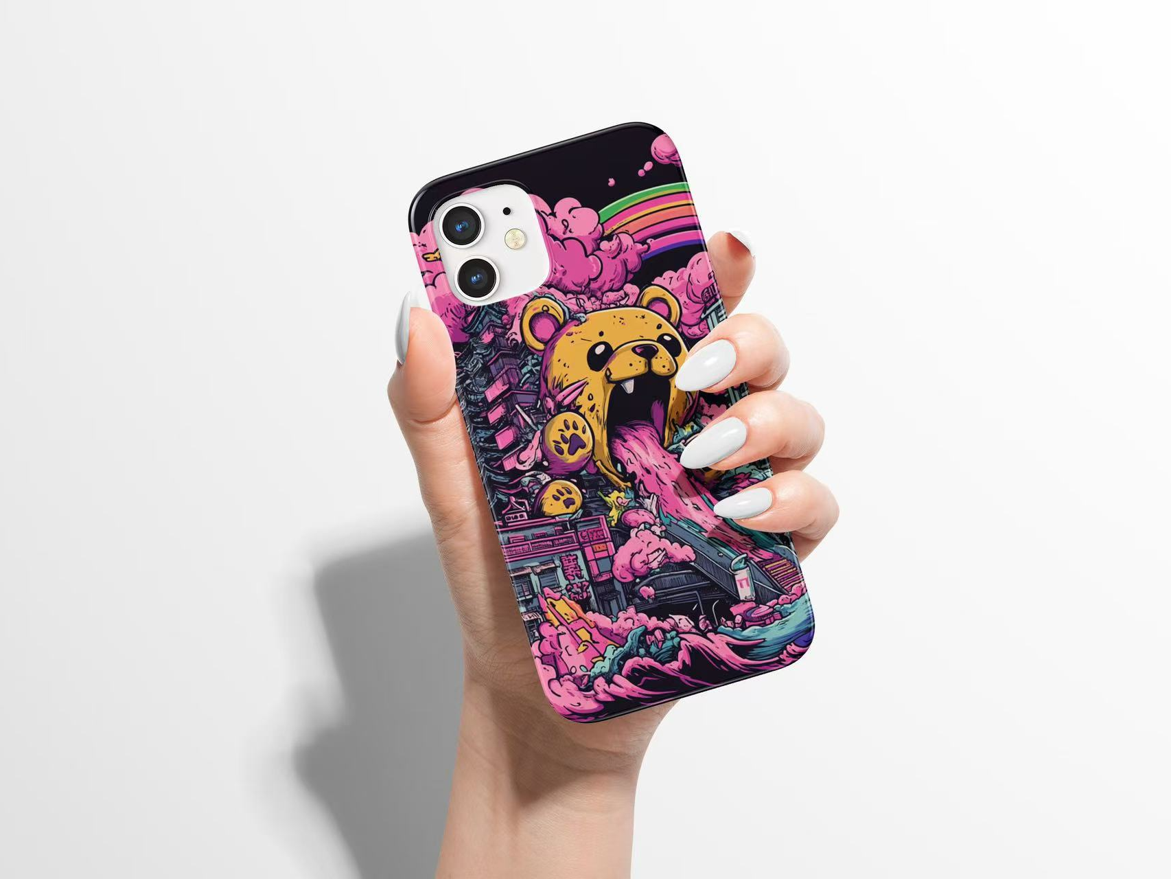 暴躁泰迪熊 手机壳_Moonbear一号-站酷ZCOOL