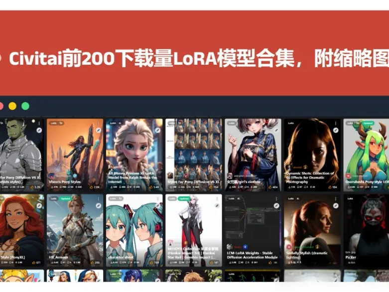 C站LoRA模型下载量前200合集_Z756627139-站酷ZCOOL