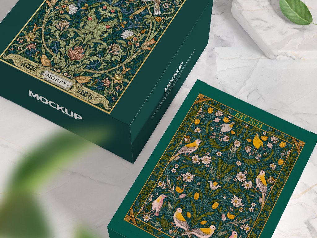 莫里斯风复古纹样插画包装应用_木槿暖夏设计-站酷ZCOOL