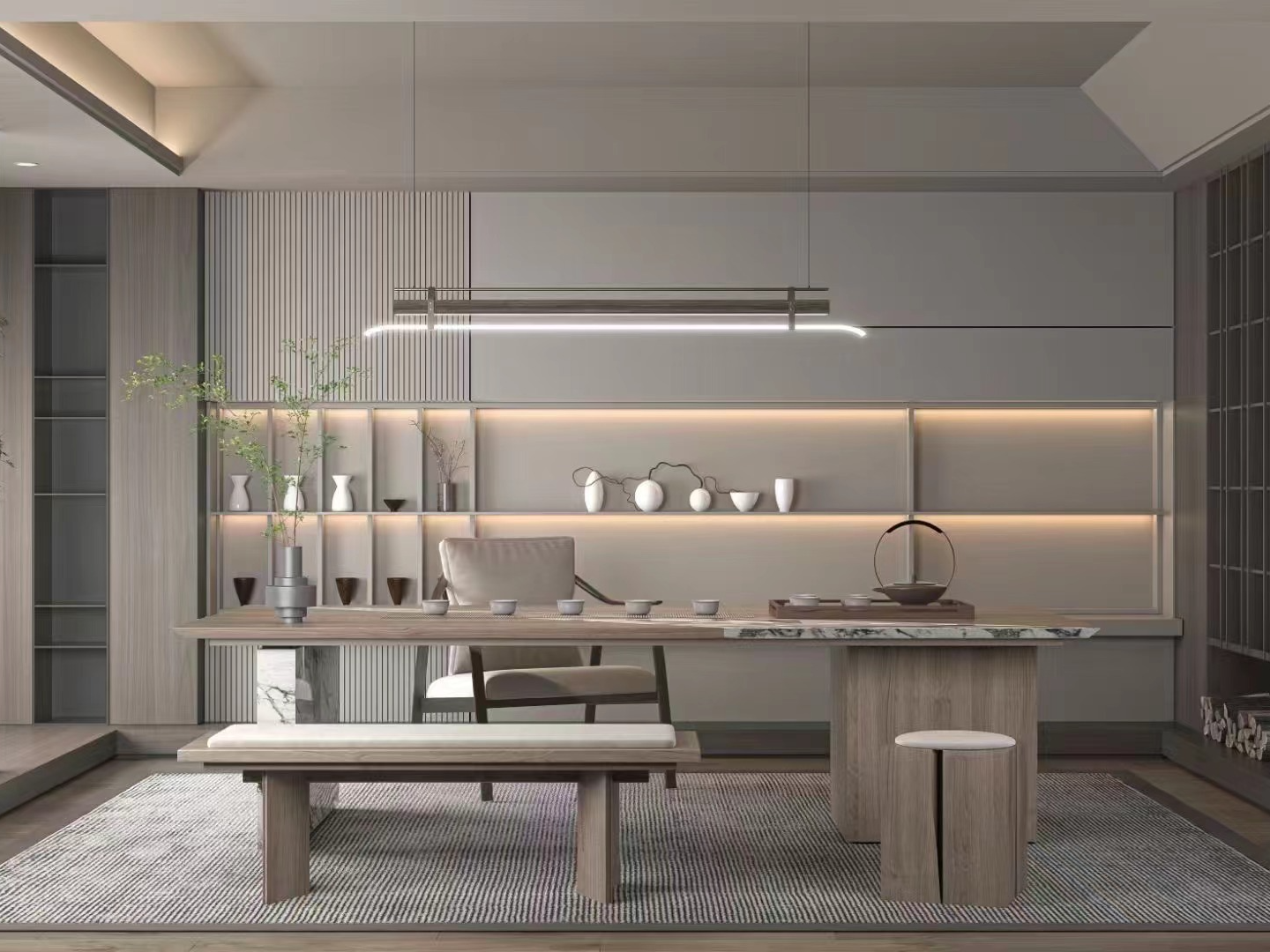 茶室设计｜一间茶室，一隅宁静，一方茶桌，一盏清茗。_吴瑶爱设计-站酷ZCOOL