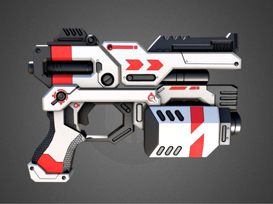 Maya-零基础科技手枪模型制作教程。maya建模基础教程_Alan安澜-站酷ZCOOL