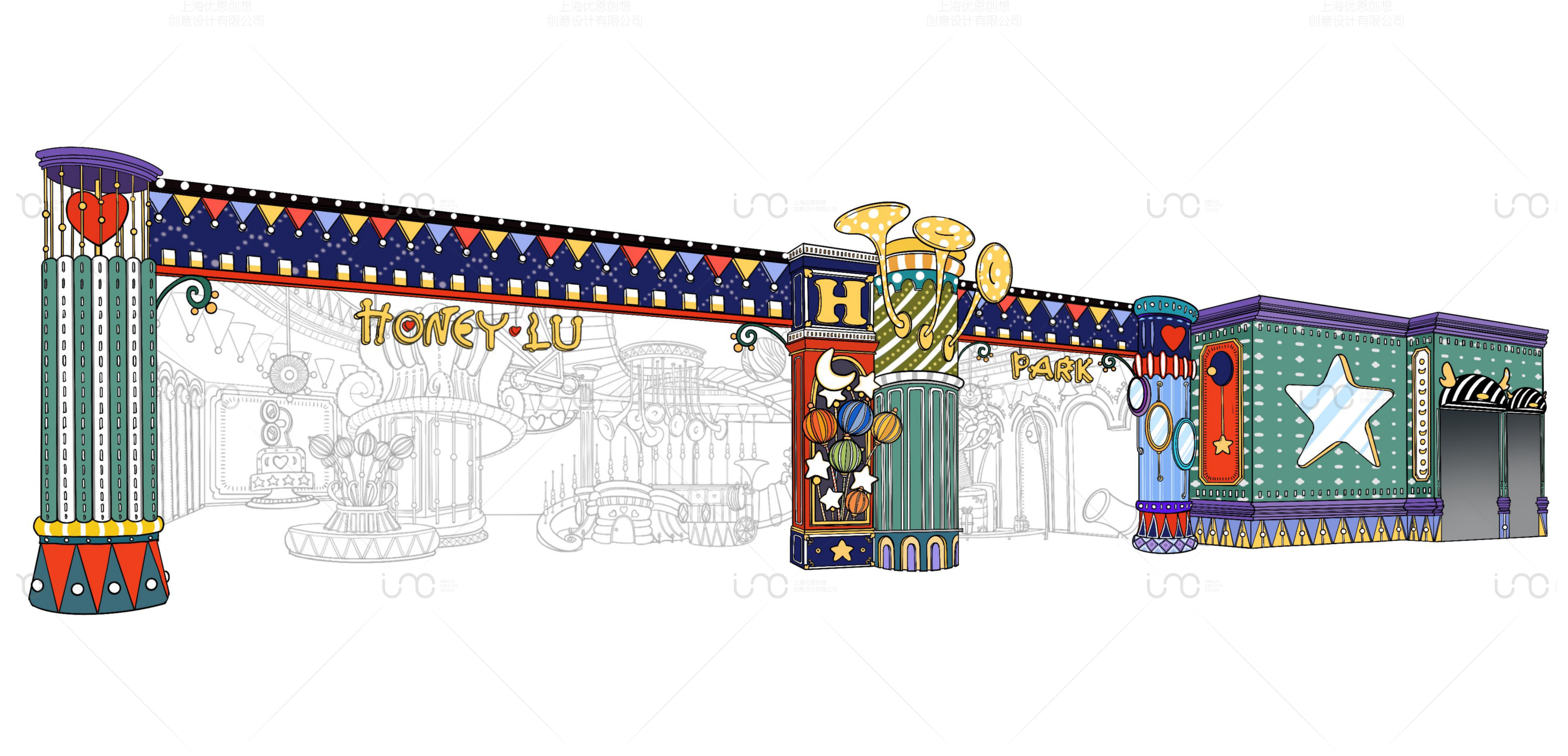 The Hani Deer Children's Theme Park，Tianjin. _DesignerCharles1-站酷ZCOOL