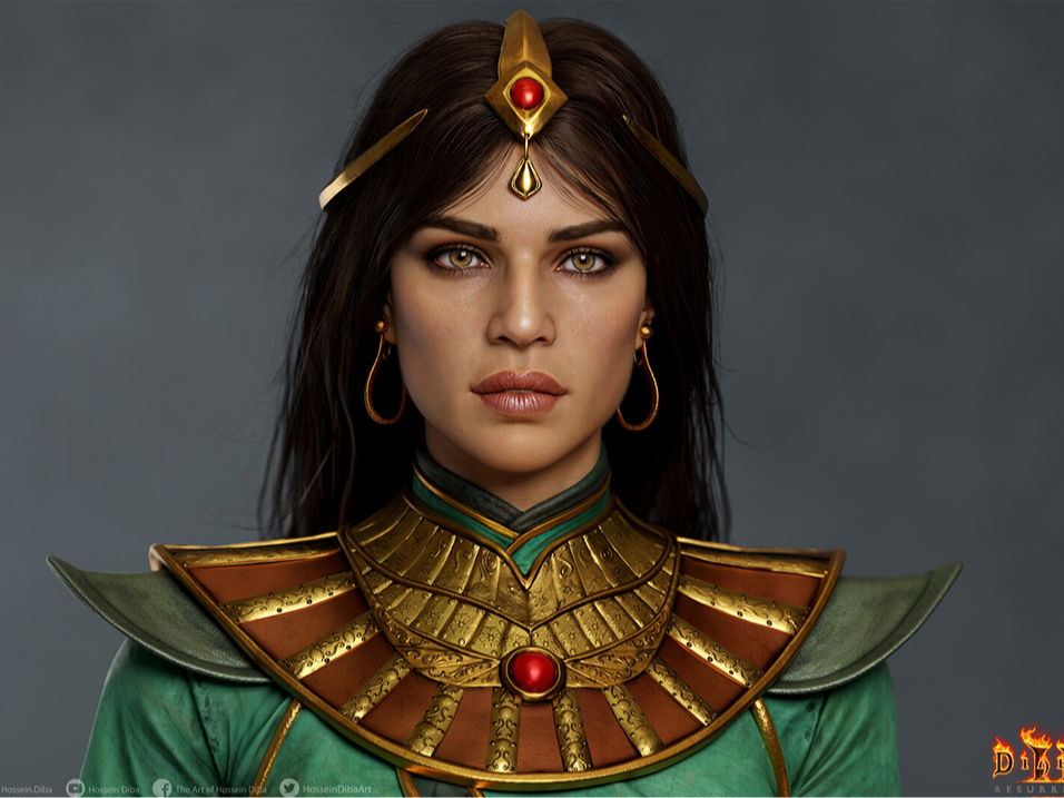 Maya-【暗黑破坏神】伊森德拉角色模型制作教程。_Alan安澜-站酷ZCOOL