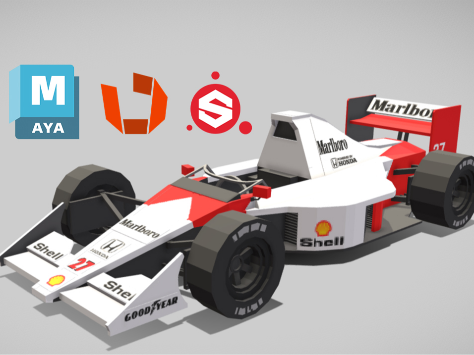 MAYA建模-卡通赛车模型制作教程。模型、uv、贴图_Alan安澜-站酷ZCOOL