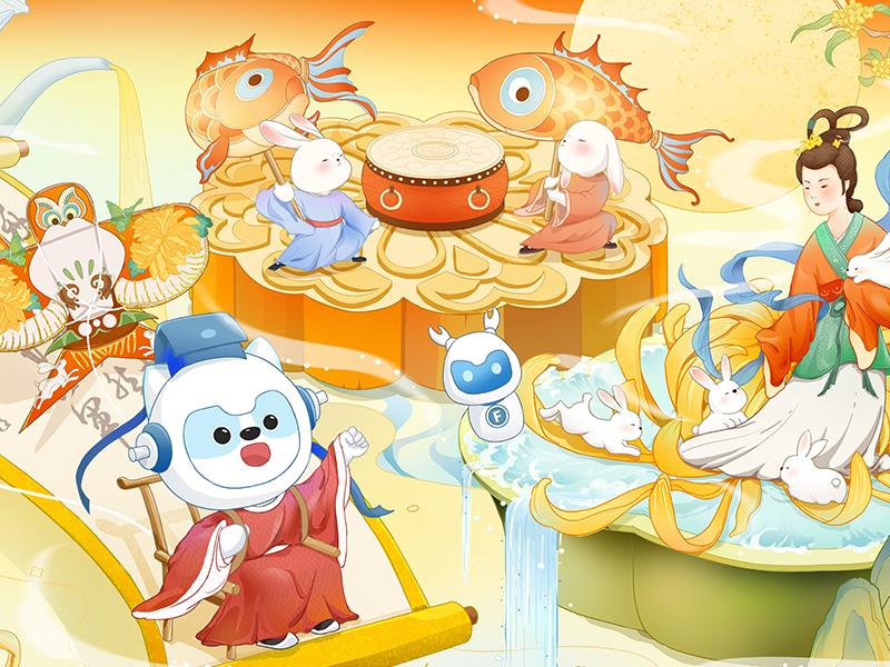 国风中秋｜月满中秋·沐光同行_星徽1101-站酷ZCOOL