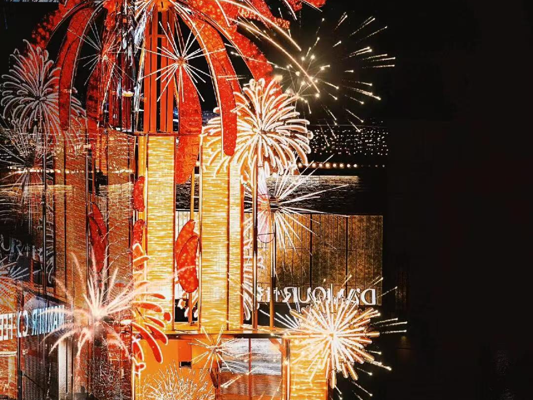 璀璨春节，烟火装置点亮新春夜空_蚂蚁美陈道具工厂-站酷ZCOOL