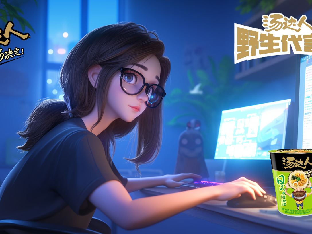 AI辅助设计-深夜加班泡面海报_99miao-站酷ZCOOL