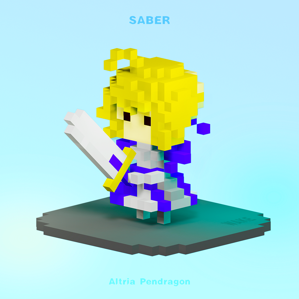 3D像素画-saber_天选打工汪-站酷ZCOOL