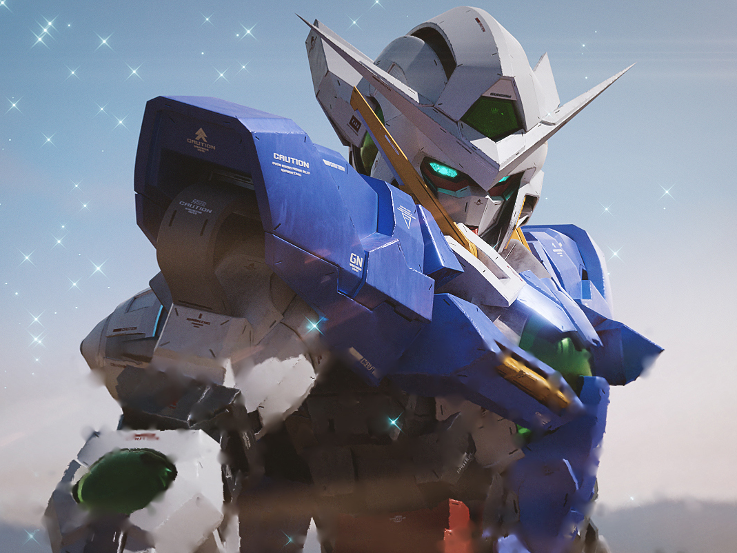 实验风格渲染 | 机动战士高达00-EXIA能天使_晓宇Joe-站酷ZCOOL