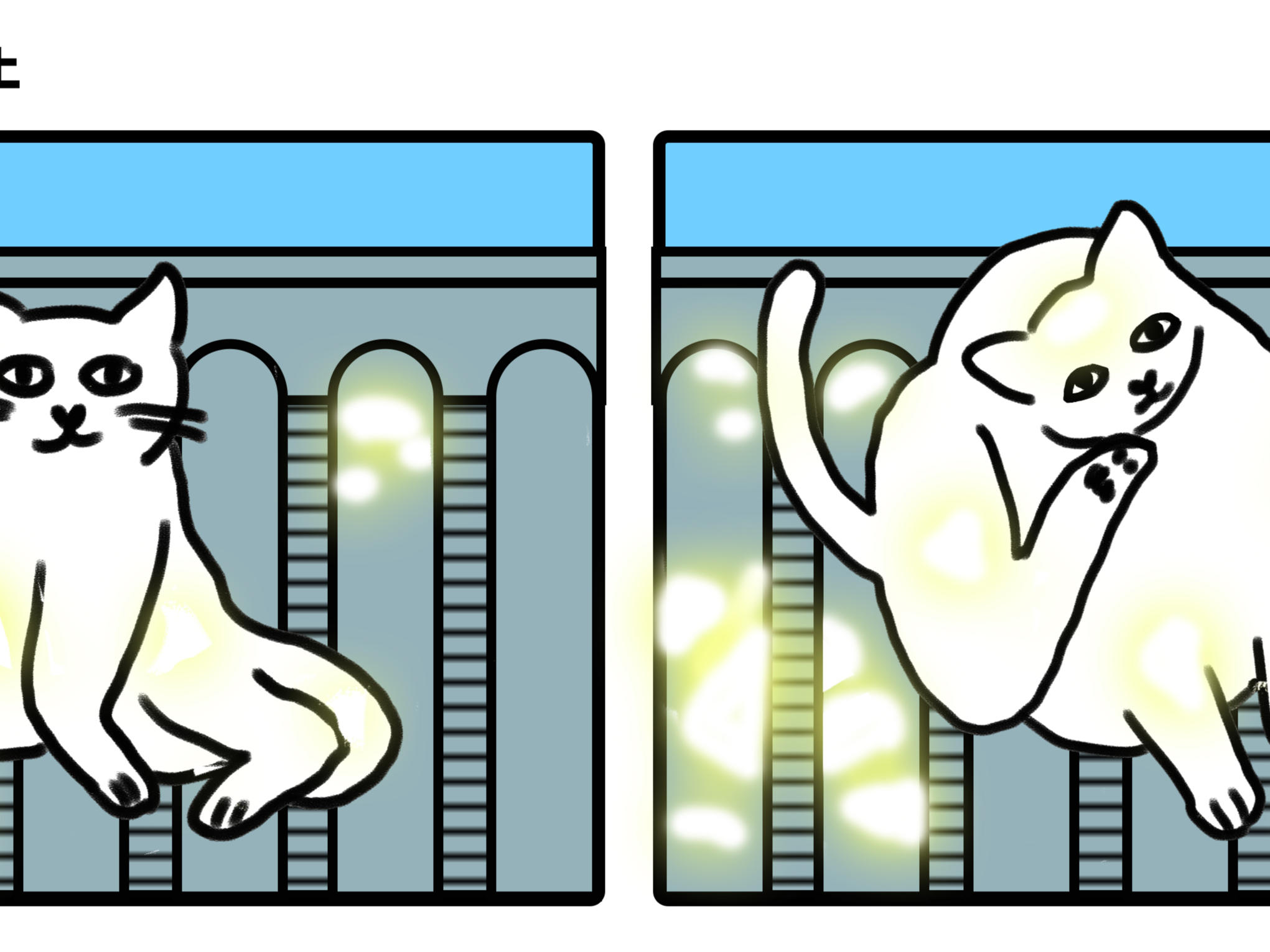 屋檐上的猫咪_猫柚子-站酷ZCOOL