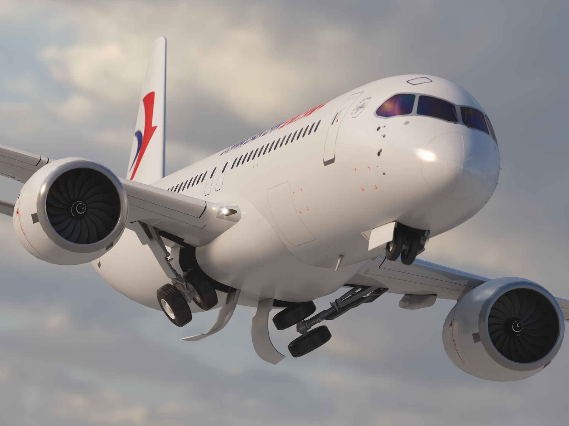 东方航空C919 商飞_XiaobuCG-站酷ZCOOL