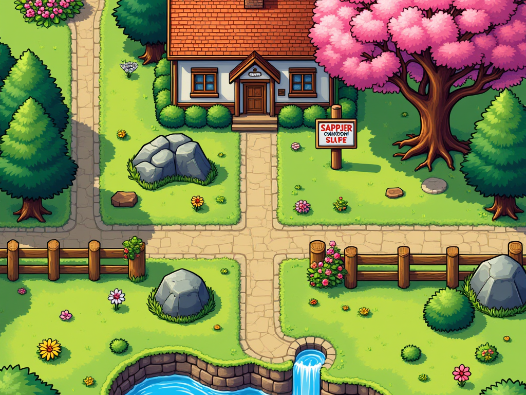 个人AI练习-卡通2D场景，小游戏场景-3_吖琉-站酷ZCOOL