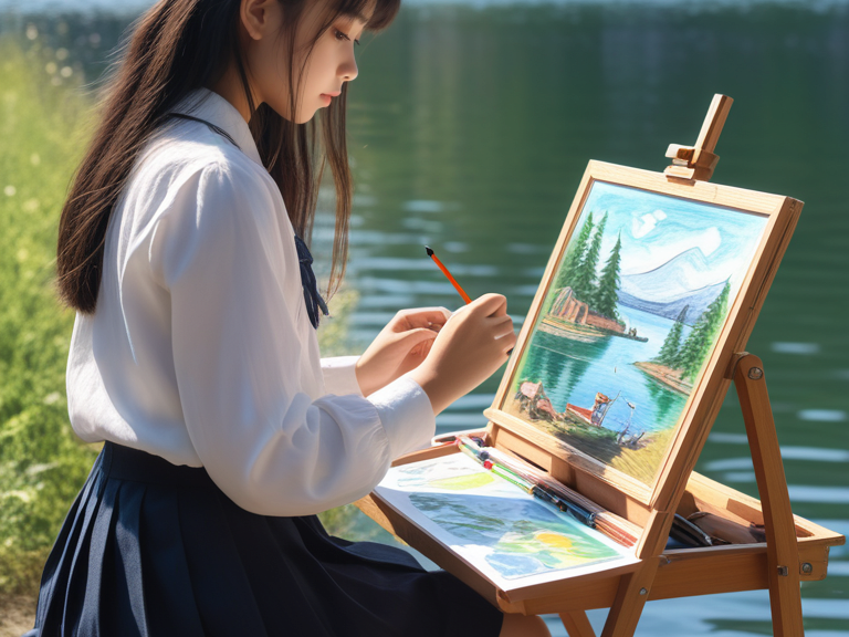 少女画画_AAAAA平安喜乐-站酷ZCOOL