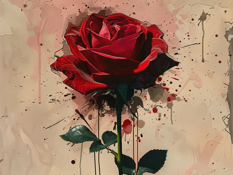 水彩玫瑰_AIdoll-站酷ZCOOL