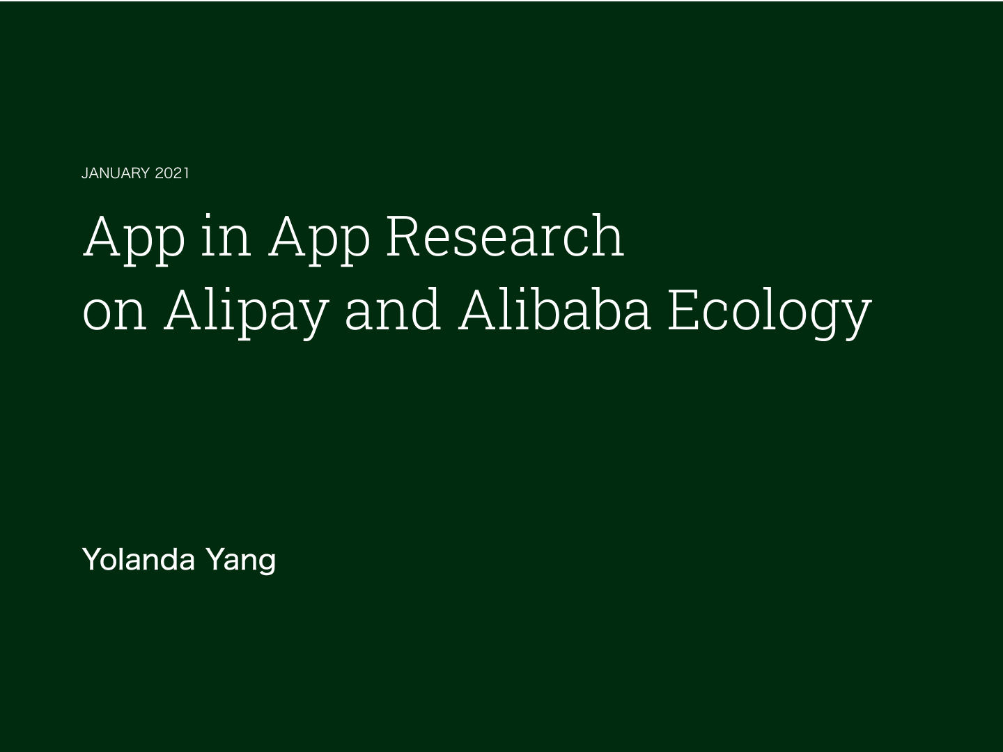 App in App Researchon Alipay and Alibaba Ecology_Yu_Yang-站酷ZCOOL