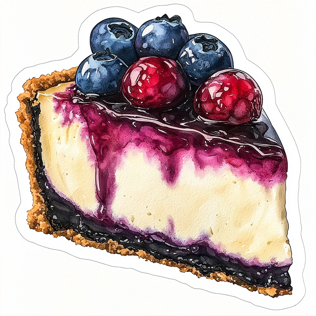 水彩水果蛋糕切块_蛋蛋111111-站酷ZCOOL