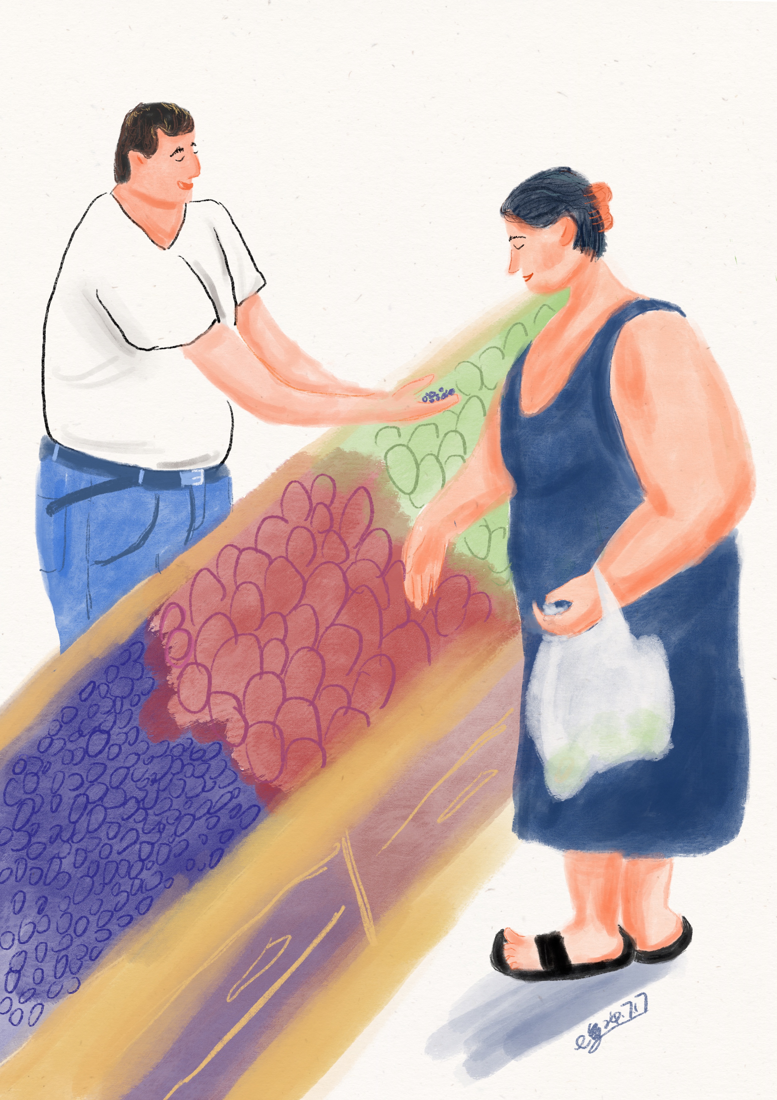 人间烟火之水果摊_亦鱼eYu-站酷ZCOOL