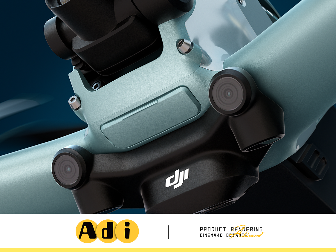 【产品渲染】“DJI FPV无人机#”_Adi呀-站酷ZCOOL