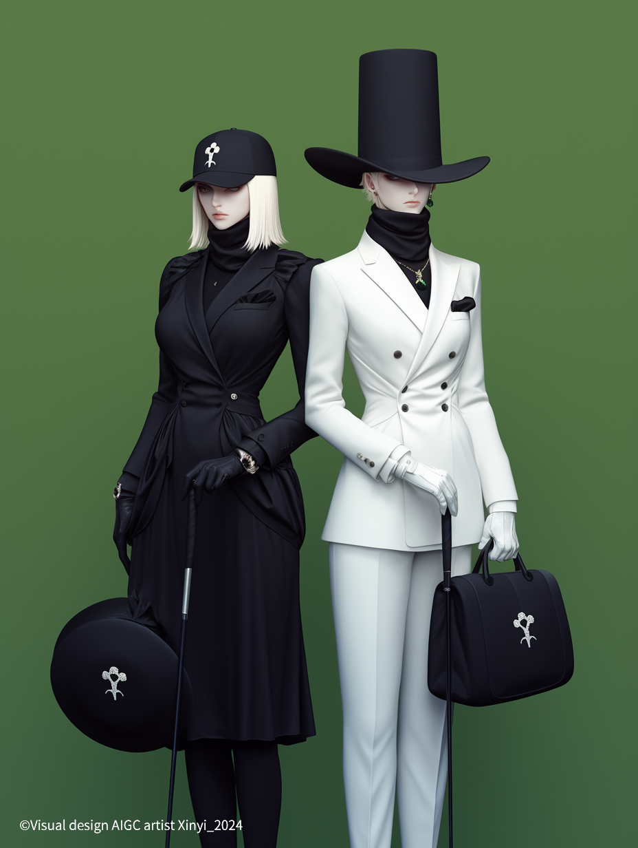 高尔夫系列-黑白无常_AI新一-站酷ZCOOL