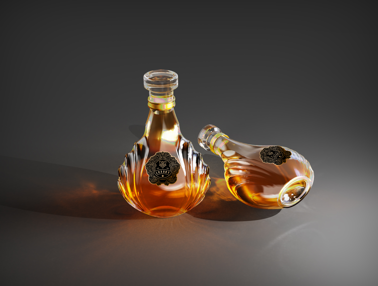 威士忌酒瓶建模渲染_曦曦8023-站酷ZCOOL