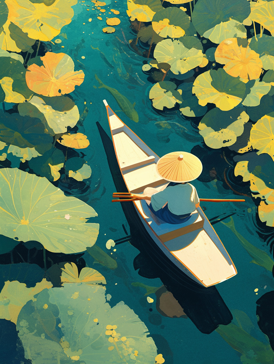 荷叶小船_周周12323-站酷ZCOOL