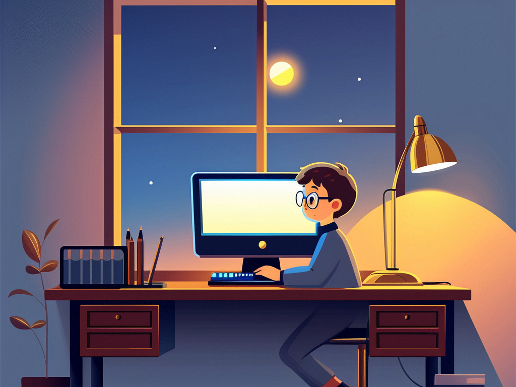 玩电脑的少年_GGGboy-站酷ZCOOL