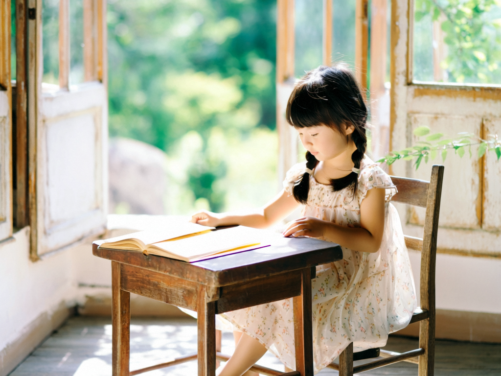 安静看书的小女孩_GGGboy-站酷ZCOOL